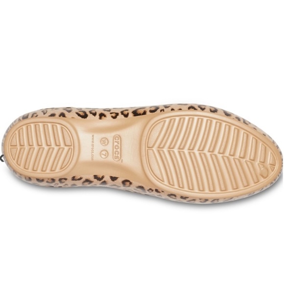 CROCS | Shoes | New Crocs Womens Leopard Animal Printed Flats | Poshmark